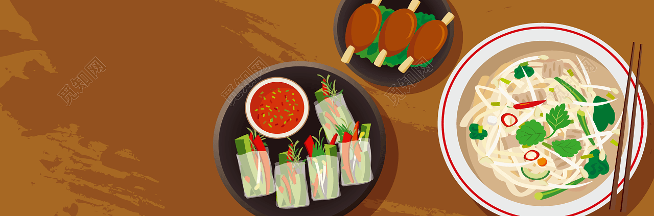 美味的食物绘画 美味的食物美术画 美味的食物画 大山谷图库