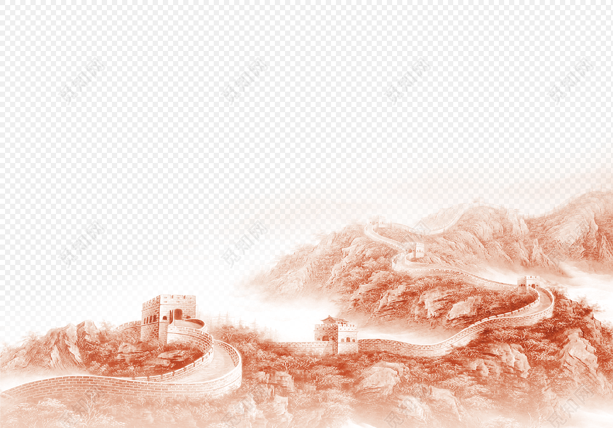 长城图片素材 长城剪影素材 万里长城图片简笔画 大山谷图库