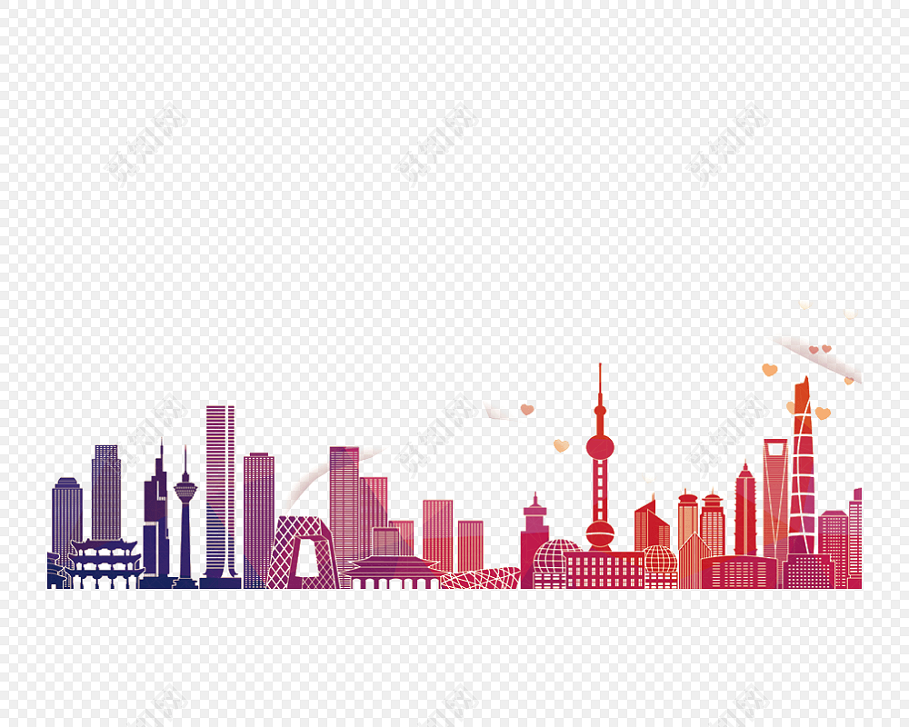 城市建设剪影 城市剪影 城市建设图片 大山谷图库