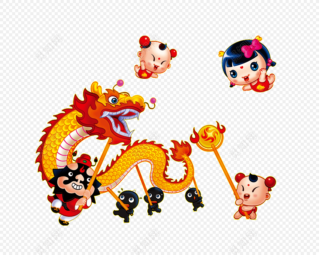 卡通舞龙 舞龙图片手绘 舞龙gif 第3页 大山谷图库