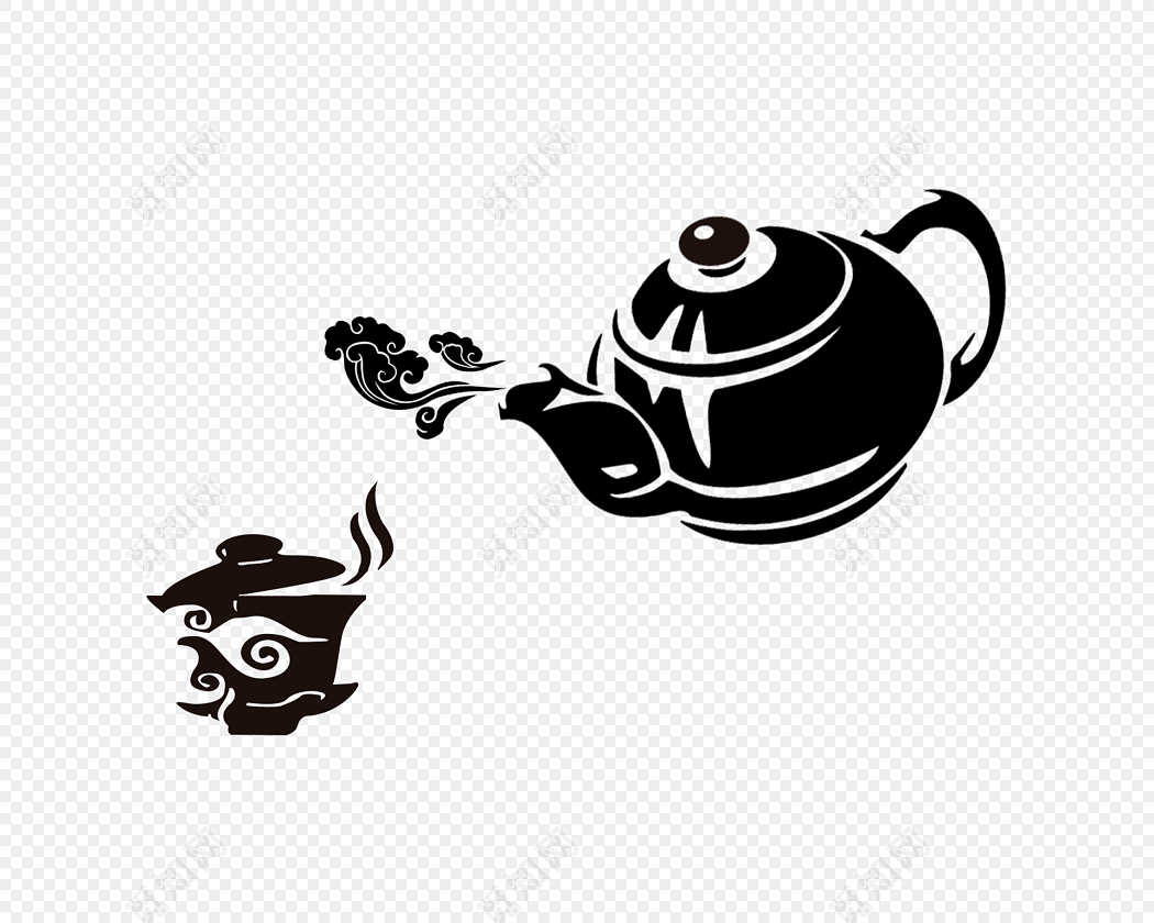 茶壶标志 茶壶壶型 茶壶茶杯 大山谷图库