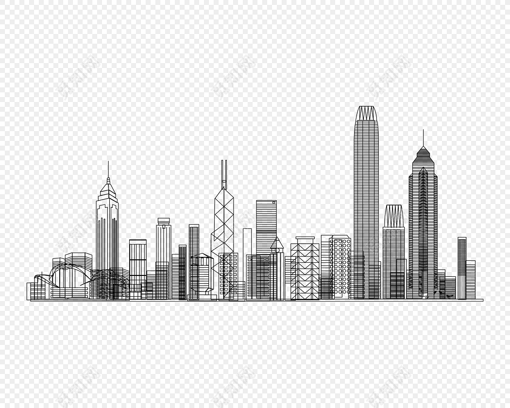 线条画建筑物简单 装饰画 黑白 第3页 大山谷图库
