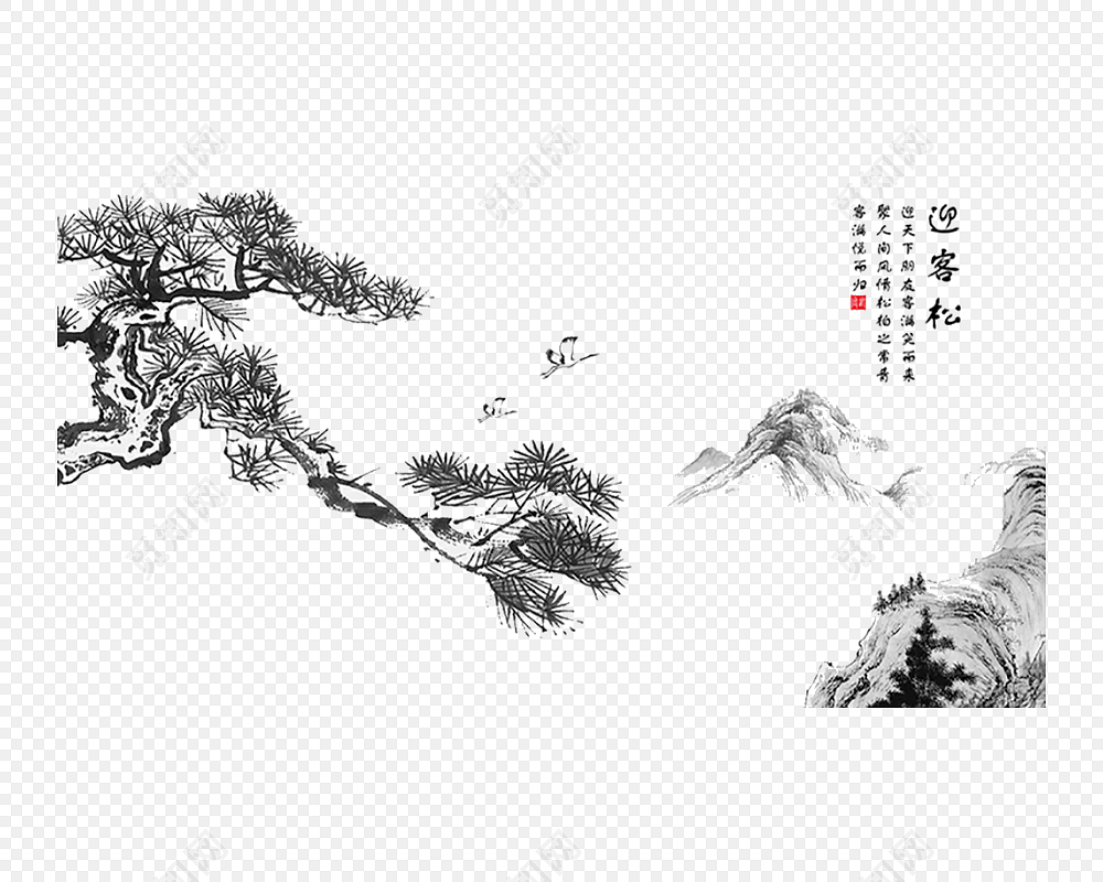 苍松仙鹤图片 仙鹤图片 红蝶仙鹤图片 大山谷图库