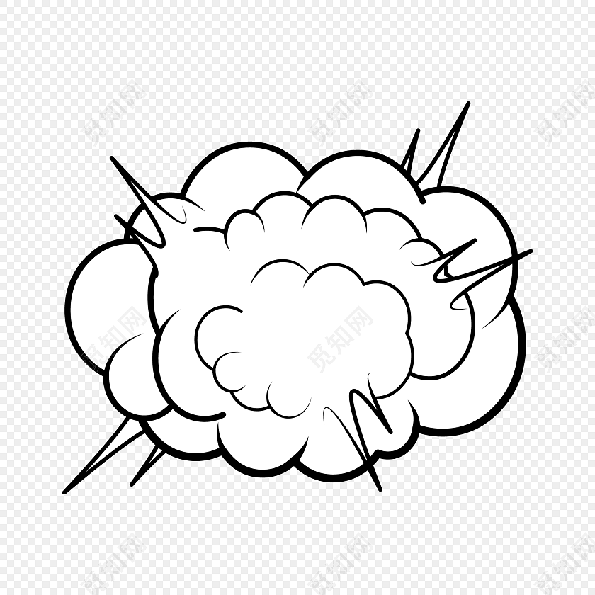 爆炸图片简笔画 核弹爆炸简笔画 简单的爆炸怎么画 大山谷图库