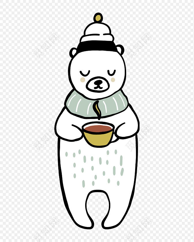 手绘小熊 手绘熊 小熊手绘素材图片 文秘苑图库