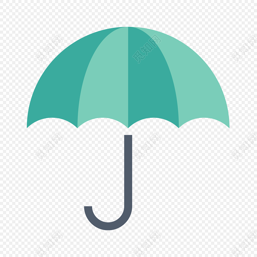 卡通雨伞图标素材免费下载 PNG素材 觅知网