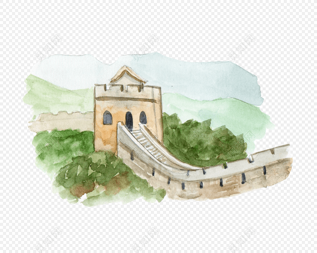 长城图片手绘 怎么画一个简单的长城 长城图片简笔画手绘 大山谷图库