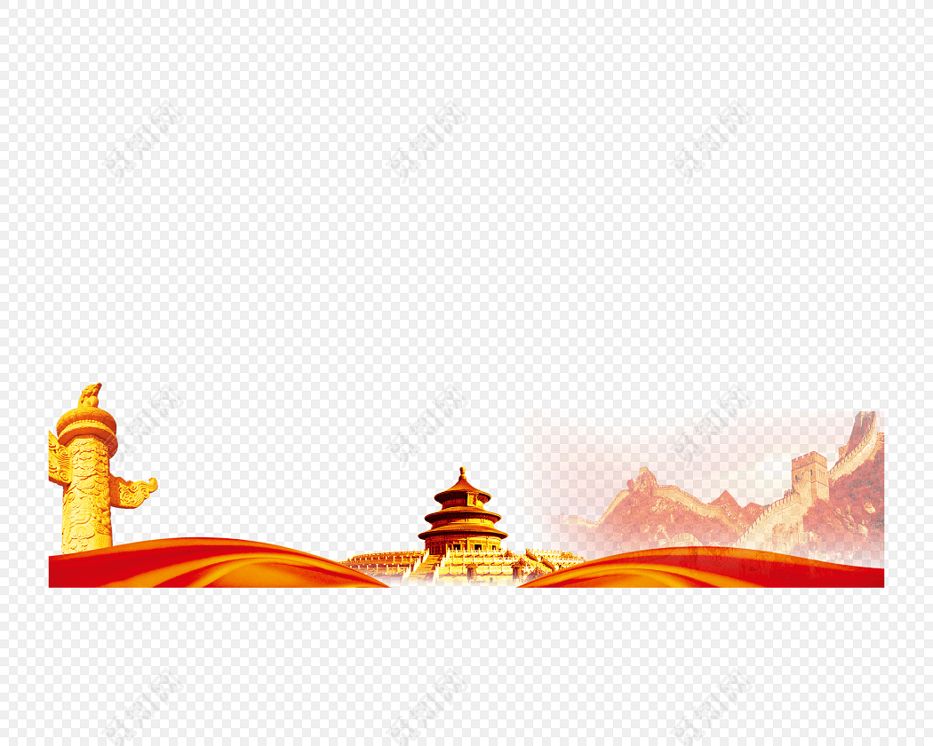 长城华表简笔画 华表简笔画 长城简笔画 大山谷图库