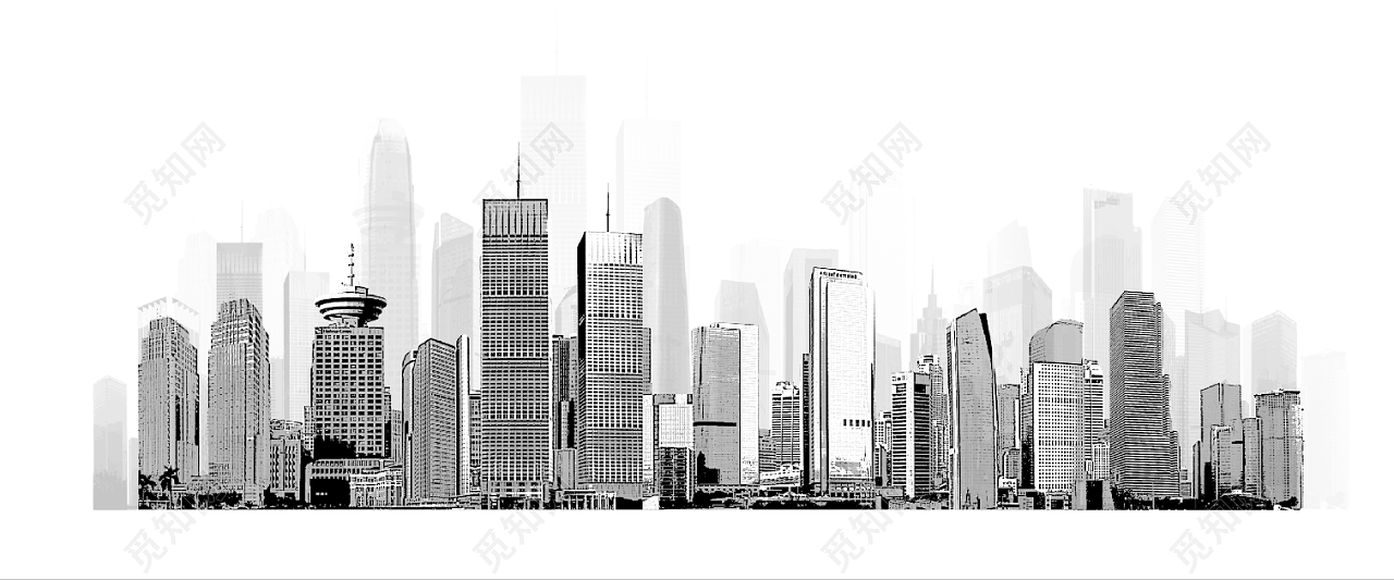 城市手绘图片 城市手绘简笔画 建筑图片手绘图 大山谷图库