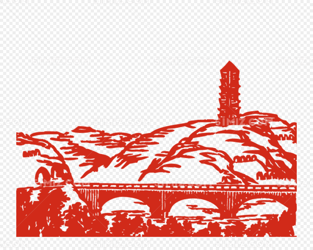 宝塔剪纸 手工剪纸塔 锦州古塔剪纸 大山谷图库