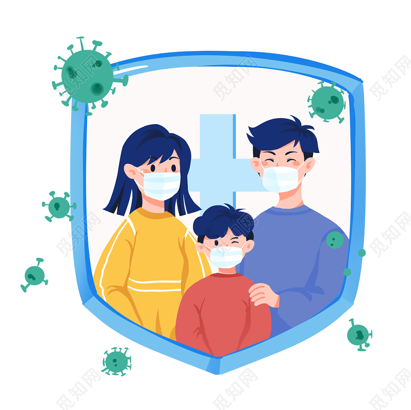 卡通病毒插画素材免费下载 觅知网